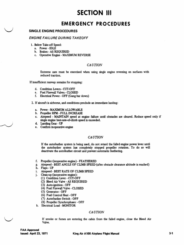 A100 3 Emergency Procedures | PDF