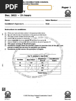 2024 Kcse Geography Paper 1 | PDF