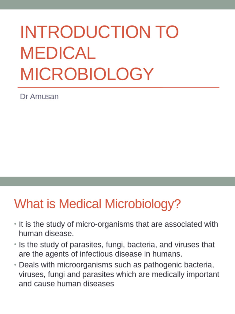 Introduction To Microbiology | PDF | Infection | Pathogen