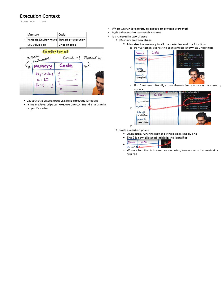 Understanding JavaScript Execution Context | PDF | Scope (Computer ...