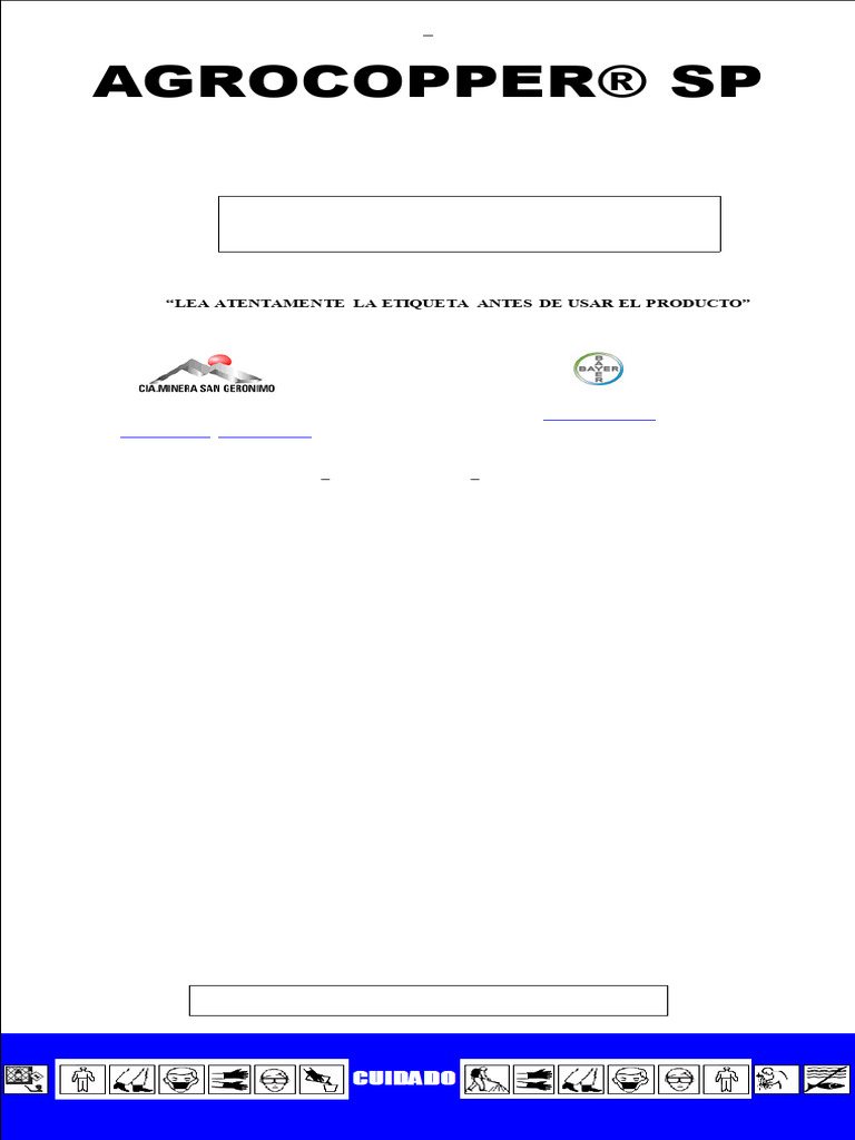 Etiqueta Agrocopper SP | PDF
