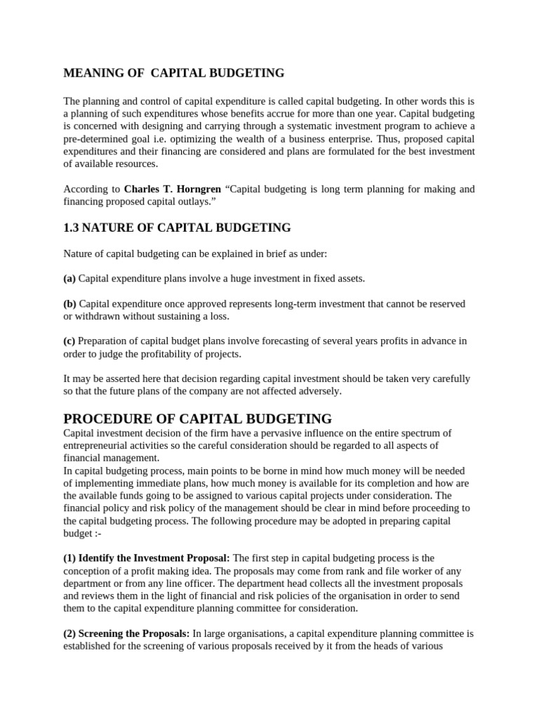 Capital Budgeting | PDF | Net Present Value | Internal Rate Of Return