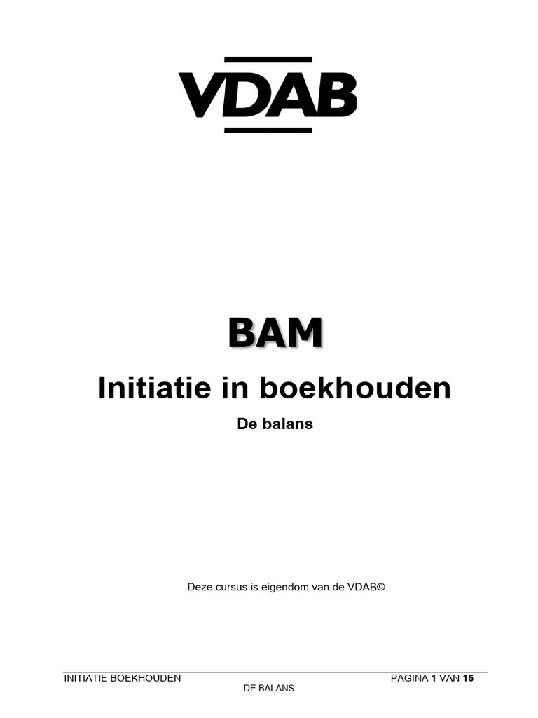 Werkboek Balans | PDF