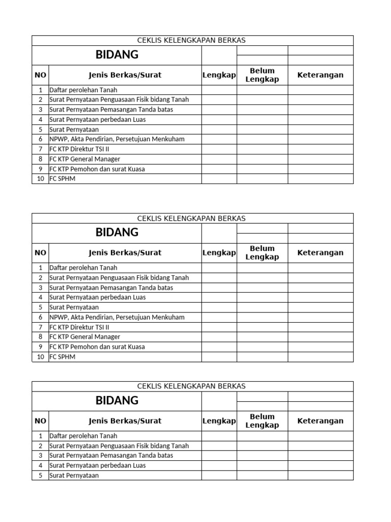 Cek List | PDF | Hukum