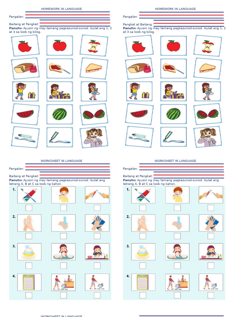 Language Worksheets | PDF