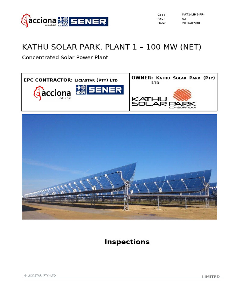 KAT1-LIHS-PR-0004 - r02 Inspections Procedure | PDF | Safety | Rope