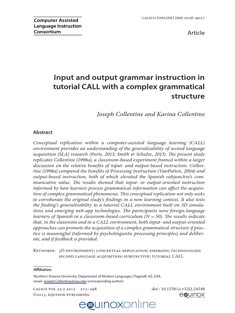 Ej 1176699 | PDF | Second Language Acquisition | Language Acquisition