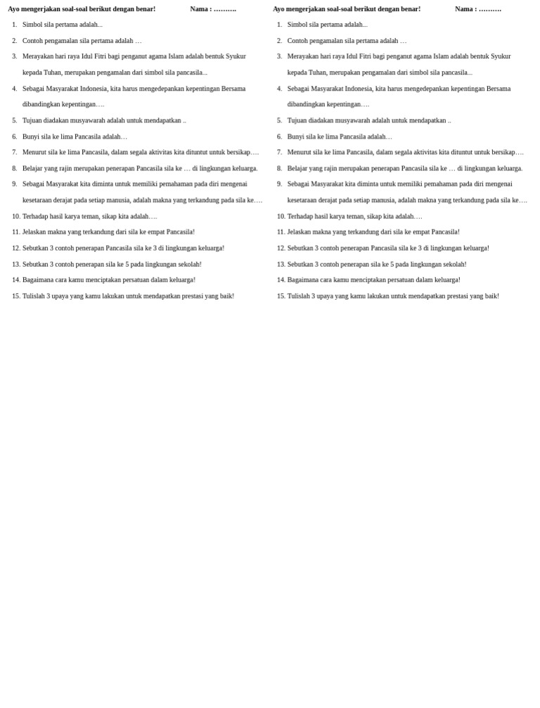 LKPD PKN Bab 1 | PDF | Karier & Perkembangan | Seni & Disiplin Bahasa