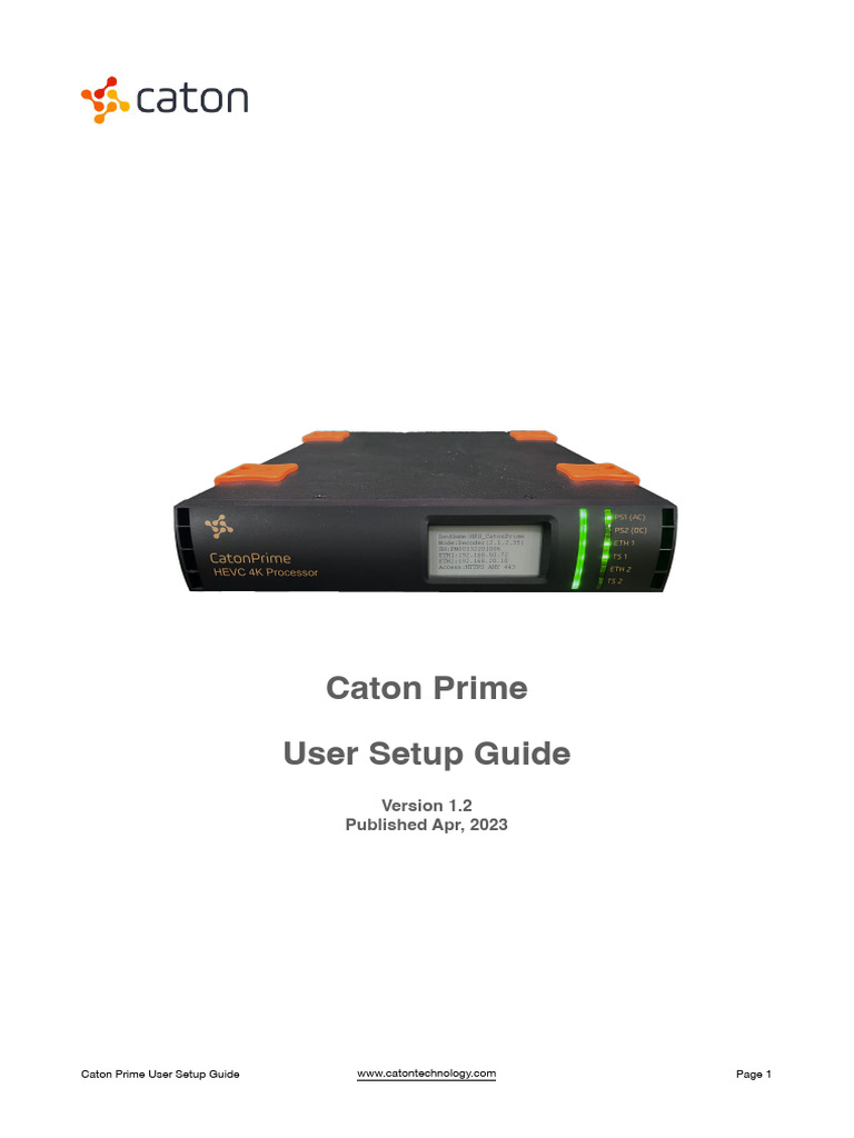 Caton Prime User Setup Guide | PDF | Port (Computer Networking ...