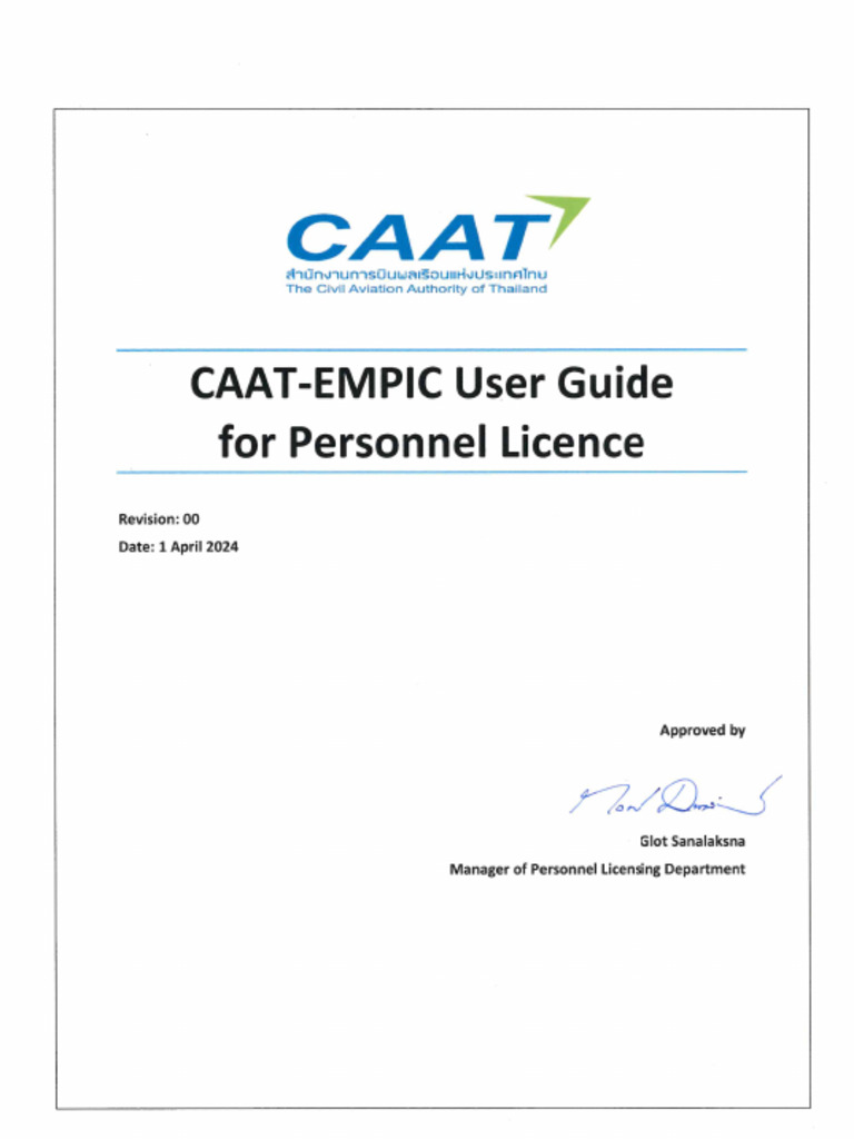 CAAT-EMPIC User Guide for Licenses | PDF | Flight Instructor | Air ...