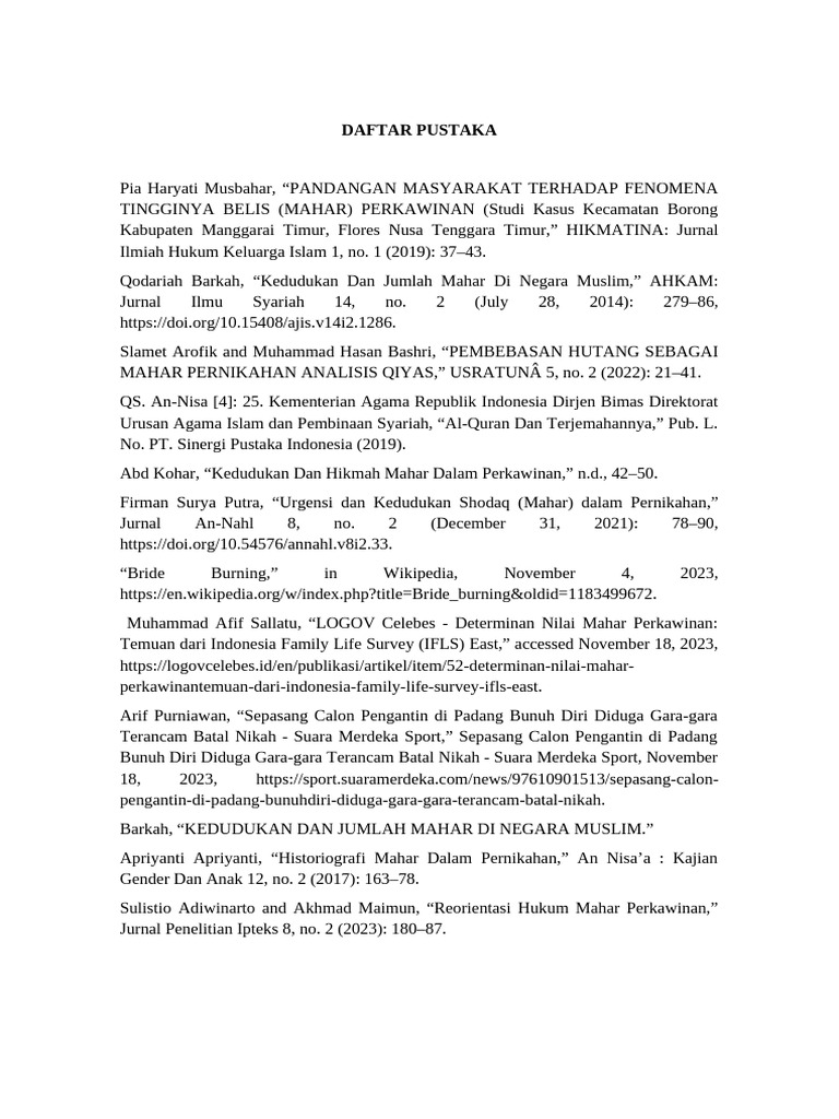 DAFTAR PUSTAKA Artickel Dimas Muklis | PDF | Ilmu Sosial | Agama & Spiritualitas