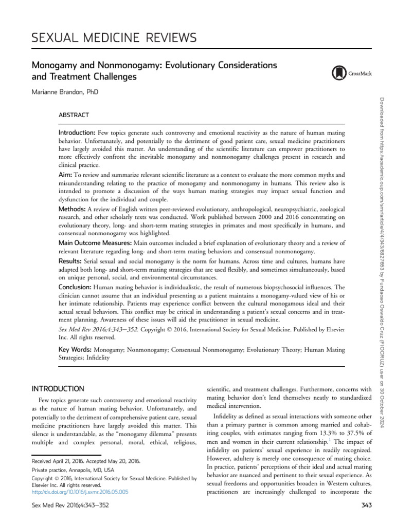 SMR 4 4 343 | PDF | Monogamy | Infidelity