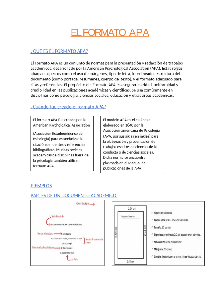 Formato Apa | PDF | Estilo apa | Sicología
