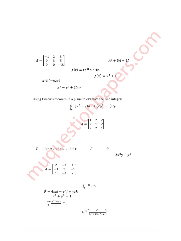 Be Electronics Engineering Semester 3 2024 May Engineering Mathematics III Rev 2019 c Scheme ...