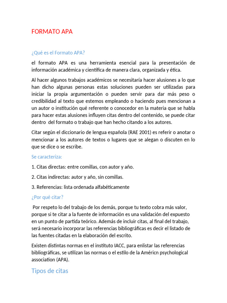 Formato Apa | PDF | Estilo apa | Comillas