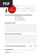 Detention Reflection Sheet | PDF