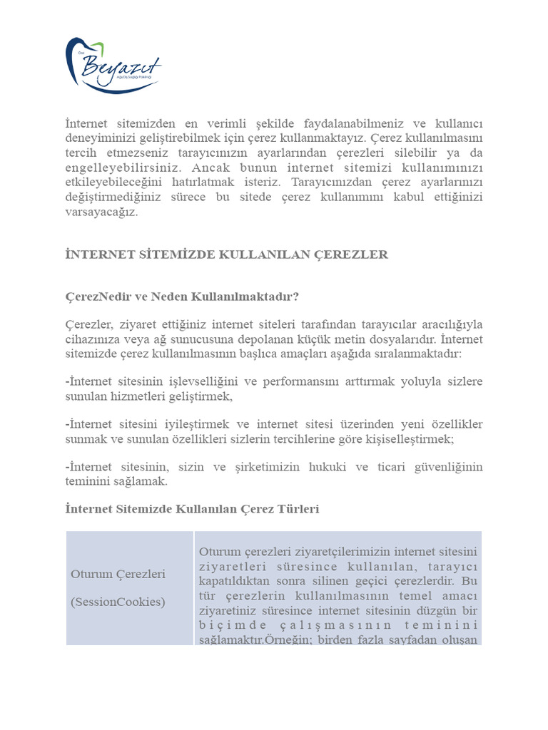 Cerez Politikasi | PDF