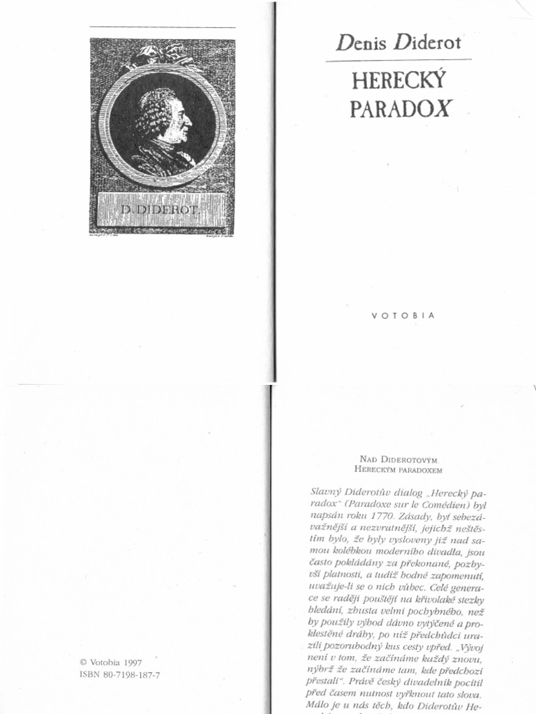 Diderot, Denis - Herecký Paradox | PDF