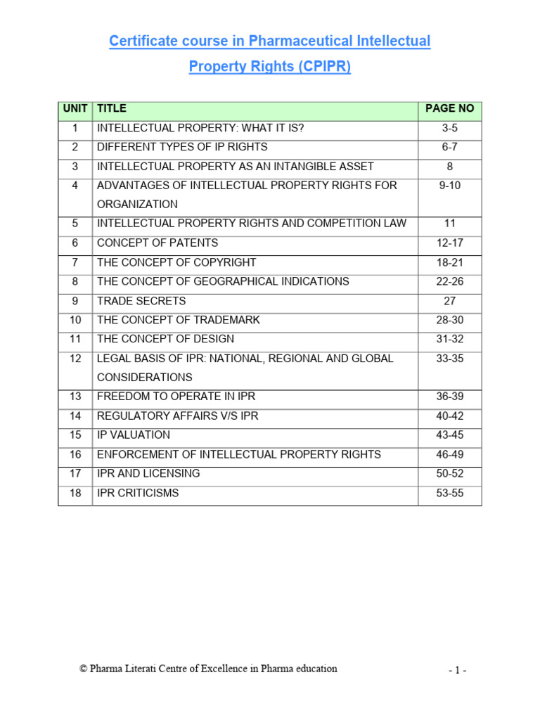 Module II Introduction To IPR | PDF | Intellectual Property | Patent