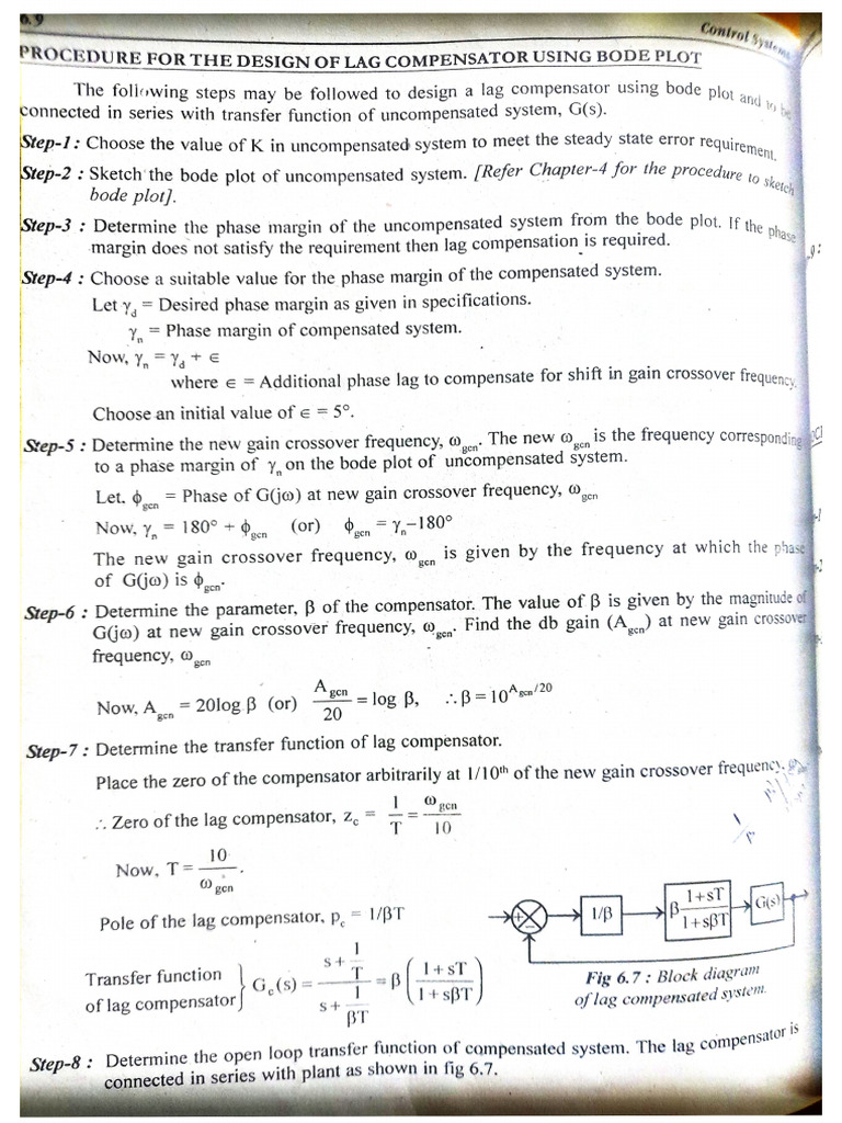 Lag Compensator using Bode plot | PDF