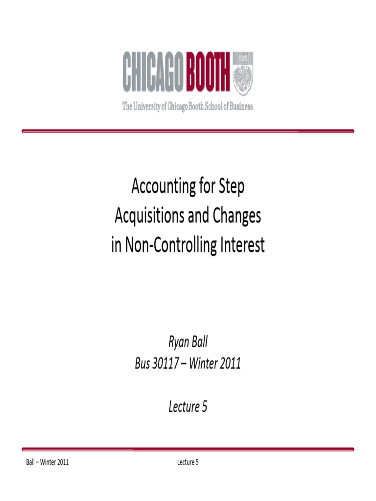 Lecture 05 - Accounting For Non-Controlling Interest | PDF | Equity ...