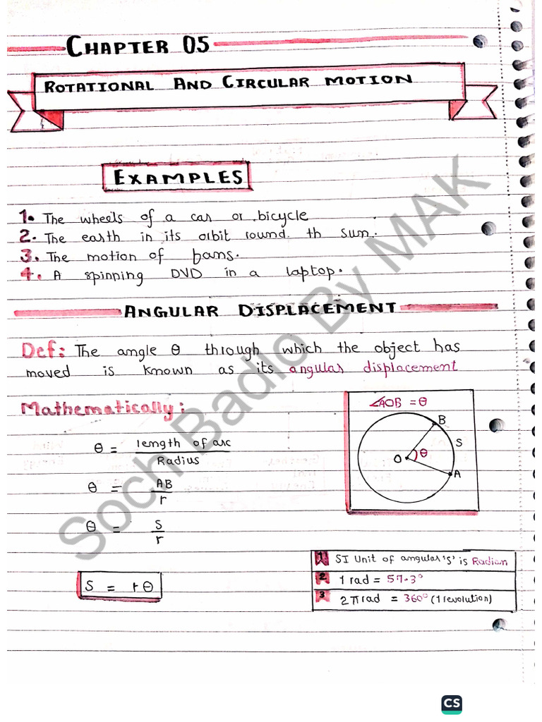 CH 05 Rotational Circular Motion | PDF