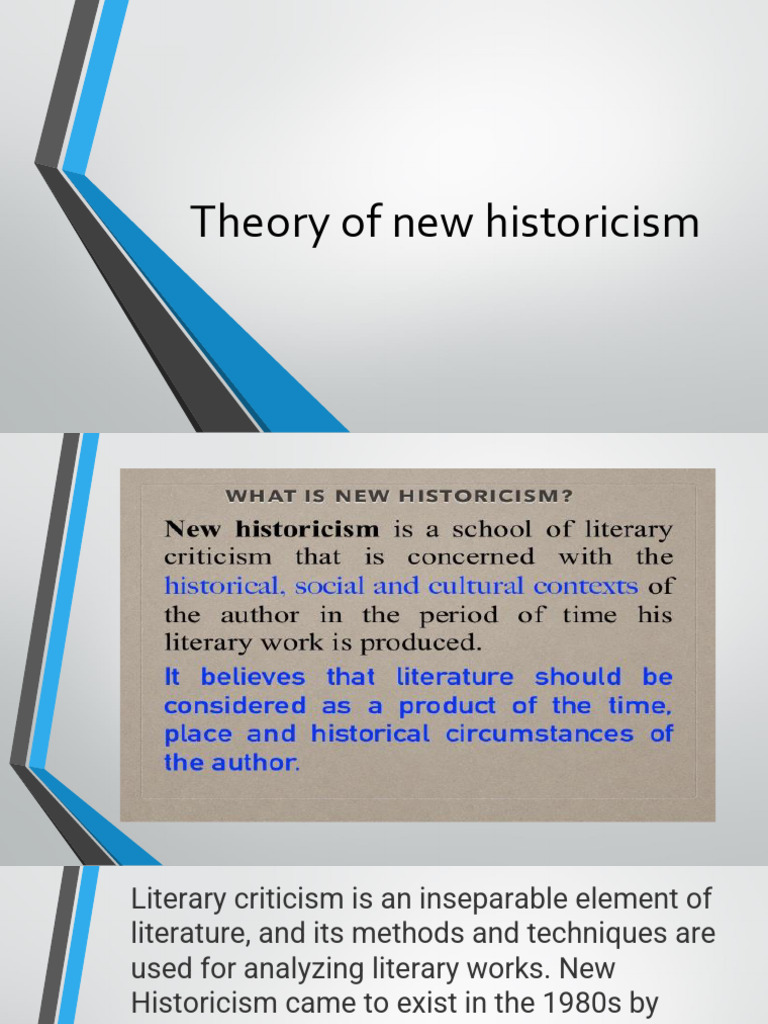 Theory of New Historicism | PDF | Social Science | History