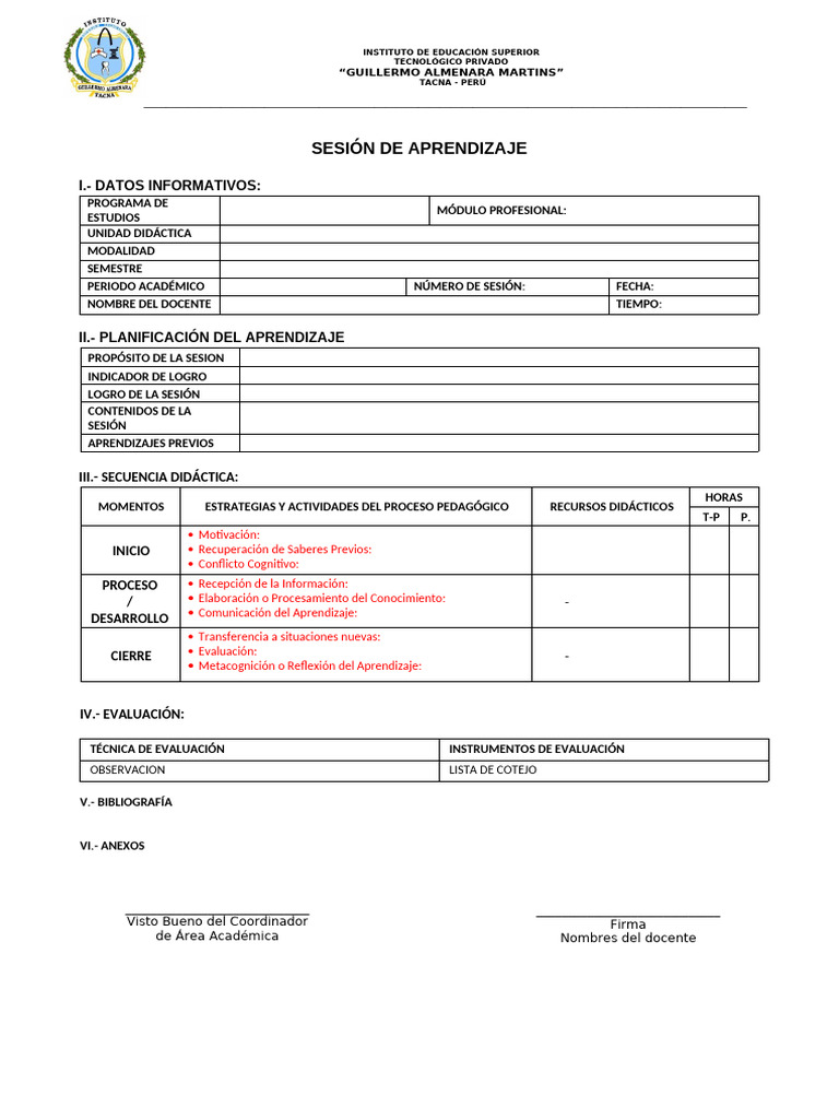 FORMATO_SESION DE APRENDIZAJE_GAM | PDF FORMATO_SESION DE APRENDIZAJE_GAM | PDF
