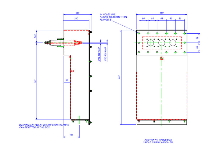 250A & 400A Bushing Specifications | PDF