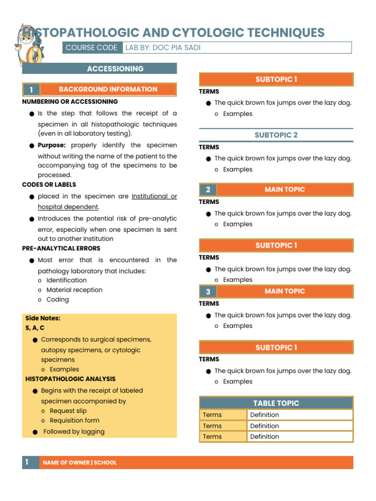 Histopath Lab (Accessioning) | PDF | Histopathology | Medicine