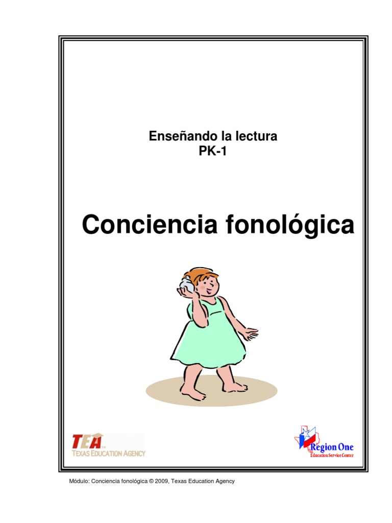 Conciencia Fonológica: Enseñando La Lectura PK-1 | PDF | Syllable | Phoneme