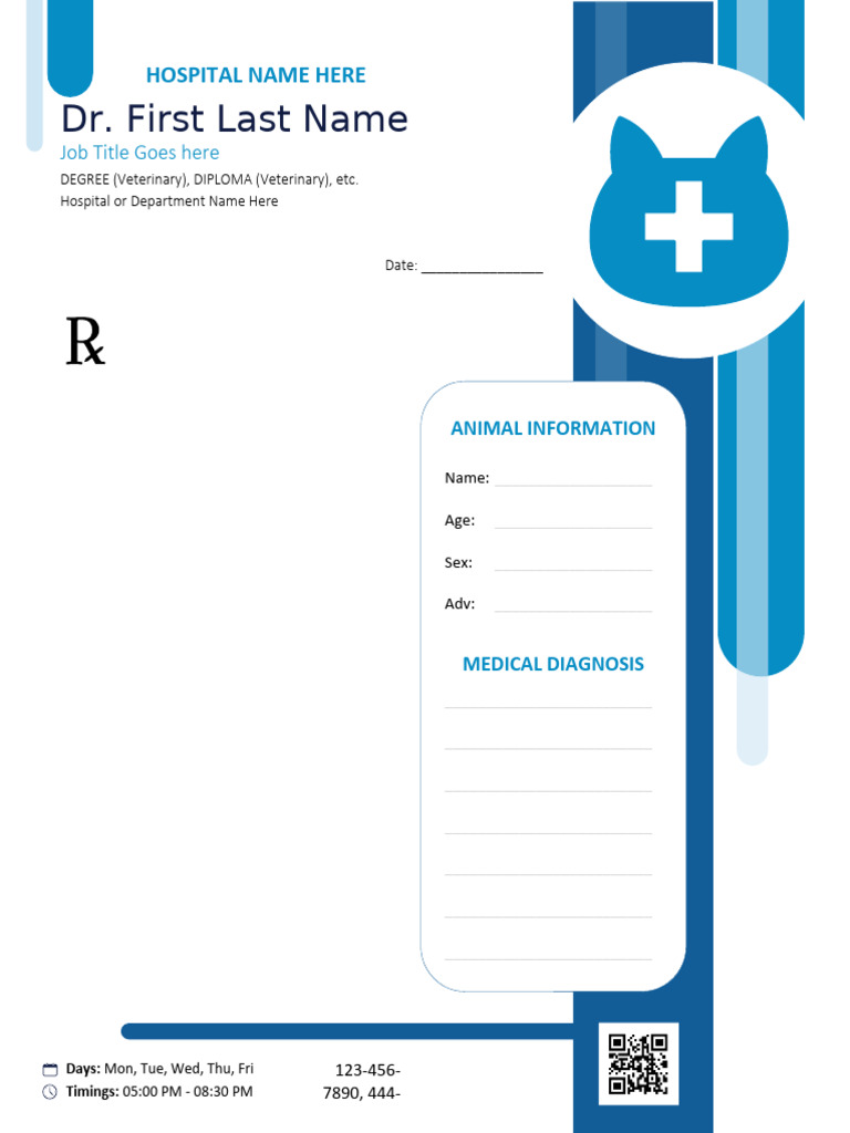 Veterinary Prescription Template | PDF | Lifestyle