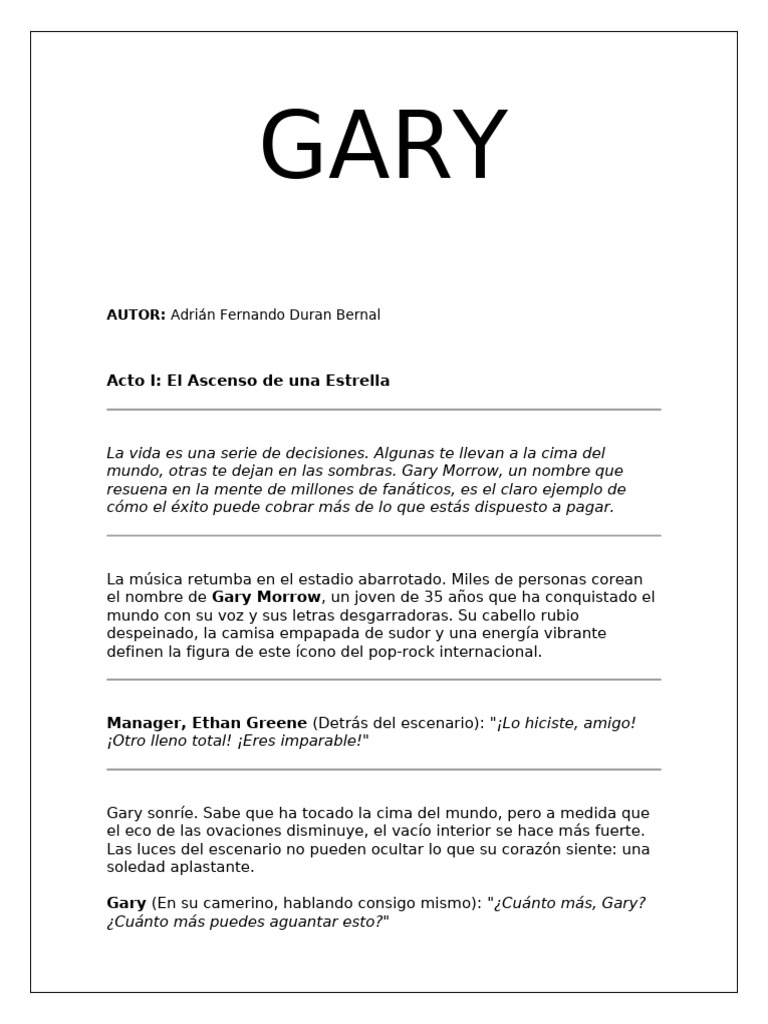GARY | PDF | Novela negra, policíaca y suspenso