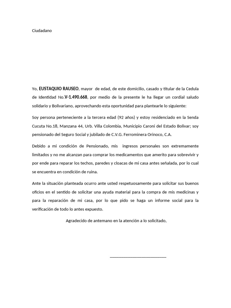 Carta de Rauseu A Gobierno | PDF | Derecho