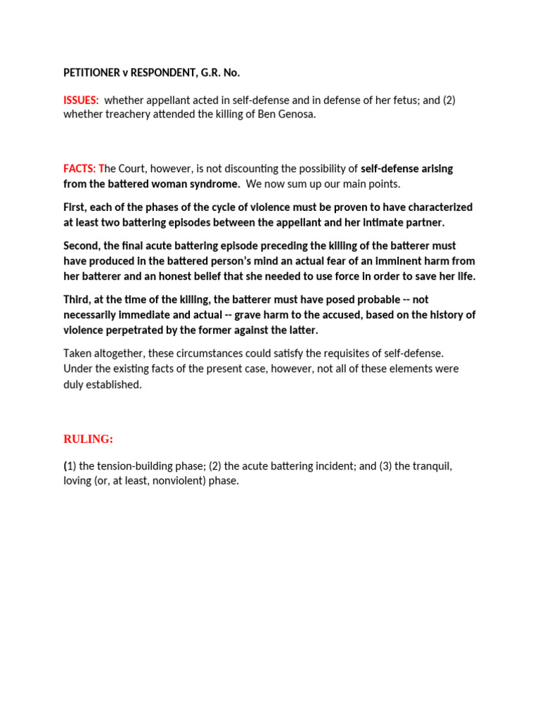 People V Genosa | PDF