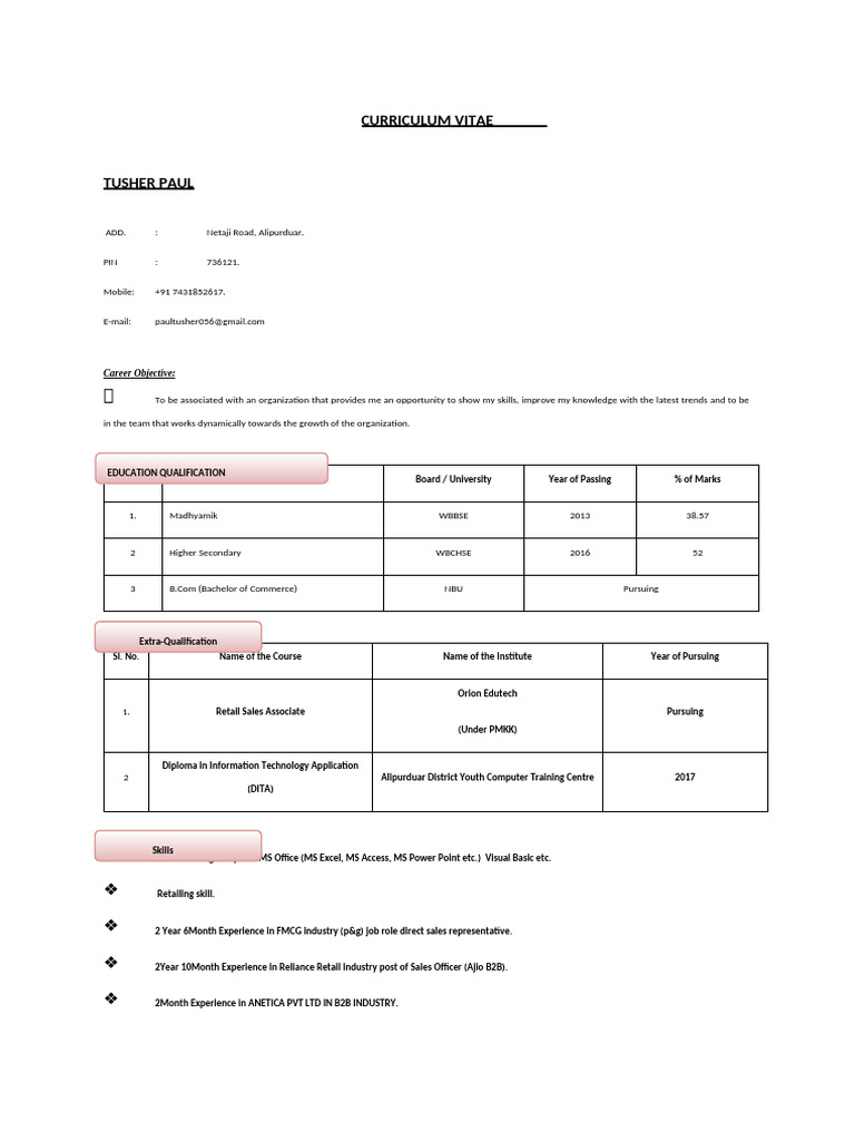 Tusher Paul CV 2023 Aug UpdatedResume | PDF | Knowledge