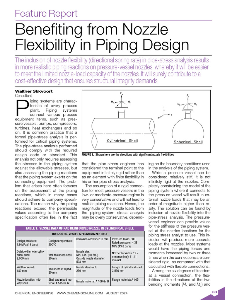 Nozzle Load Calculation Insights | PDF | Stress (Mechanics) | Stiffness