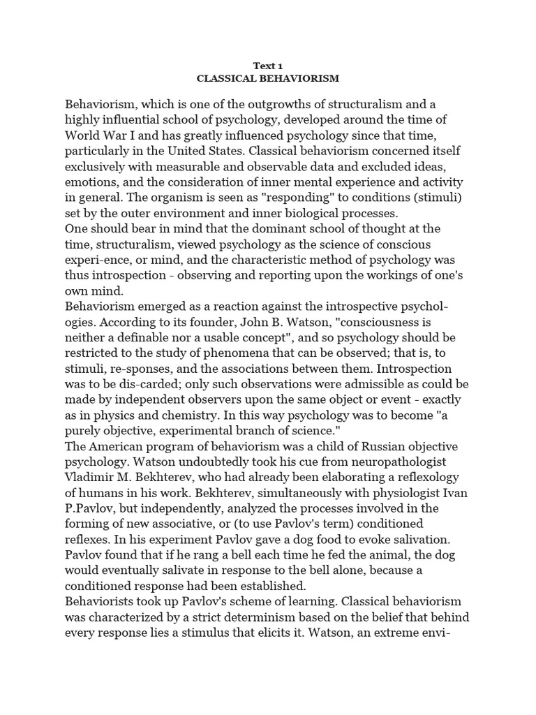 BEHAVIORISM Лекция2 | PDF | Reinforcement | Behaviorism