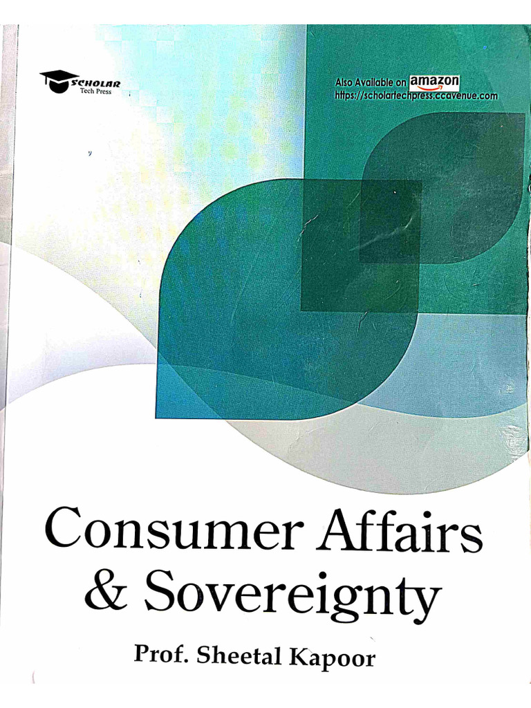 Consumer Affairs and Sovereignty Sheetal Kapoor Latest | PDF