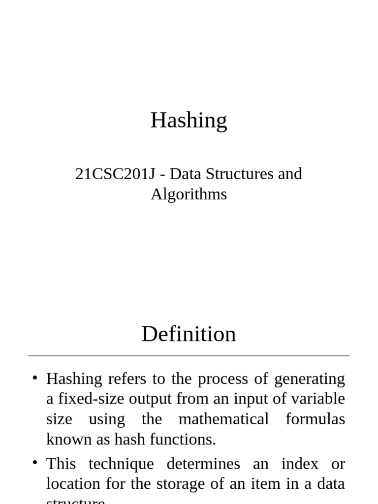 Cse373 10 Hashing | PDF | Applied Mathematics | Algorithms