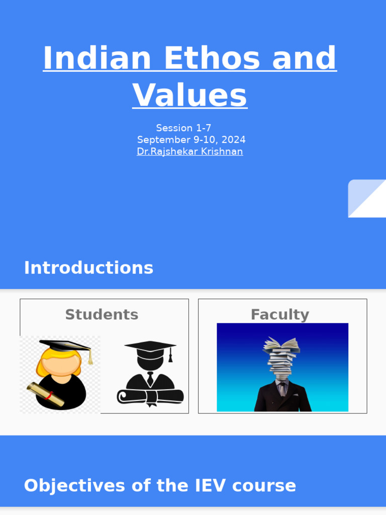 Indian Ethos and Values | PDF | Ātman (Hinduism)