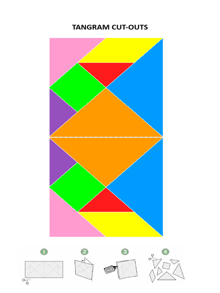 TANGRAM Cut Out Layout and Sample | PDF
