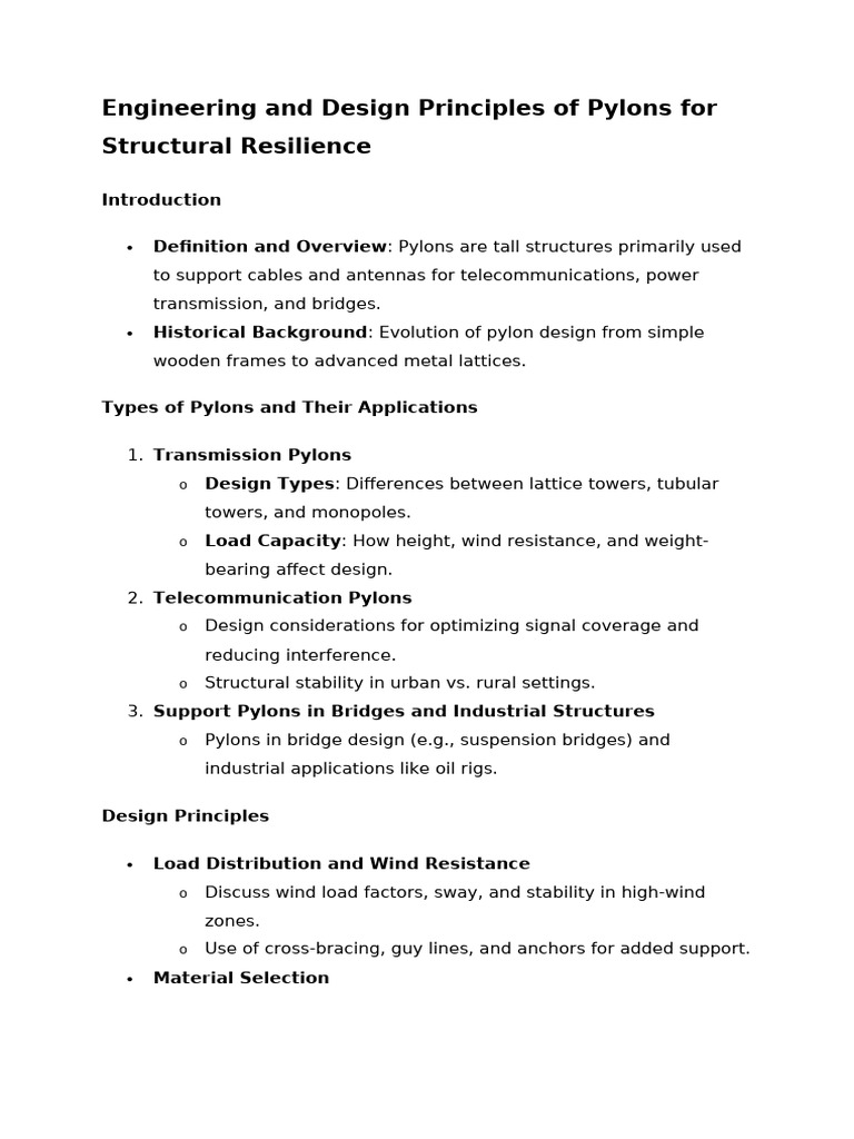 Structural Resilience in Pylon Design | PDF