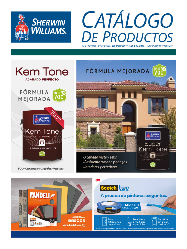 Catálogo de Productos Sherwin Williams 2024 | PDF | Color | Pinturas