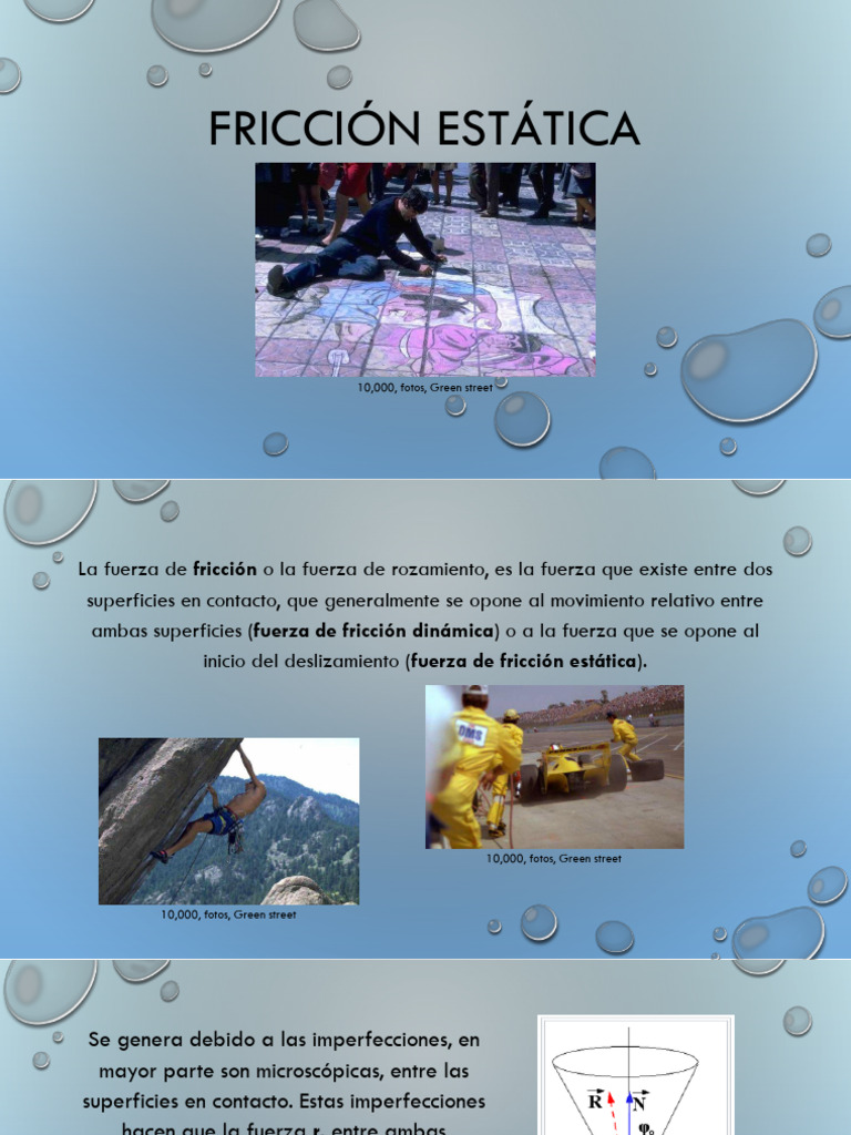 Fricción Estática: Conceptos Clave | PDF | Fricción | Cantidades fisicas