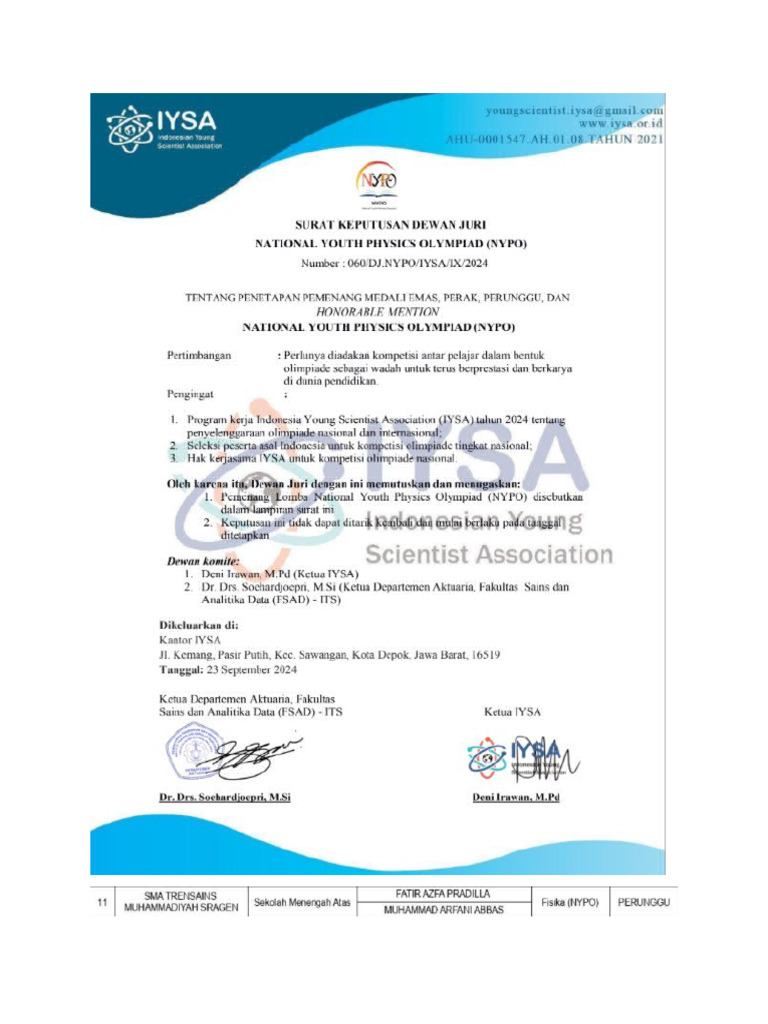 Kurasi I2ASPO 2023 RIfnalza | PDF