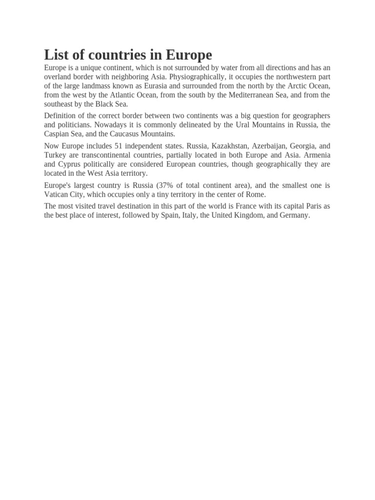 List of Countries | PDF