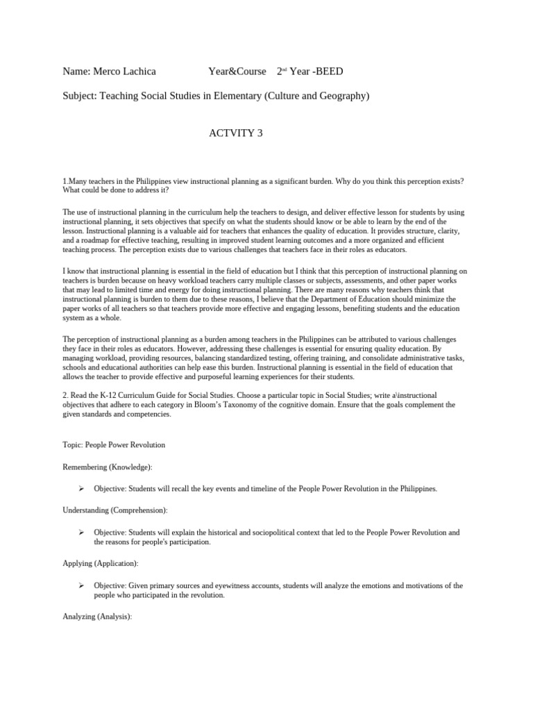 Teacher Planning Challenges | PDF | Teachers | Cognition