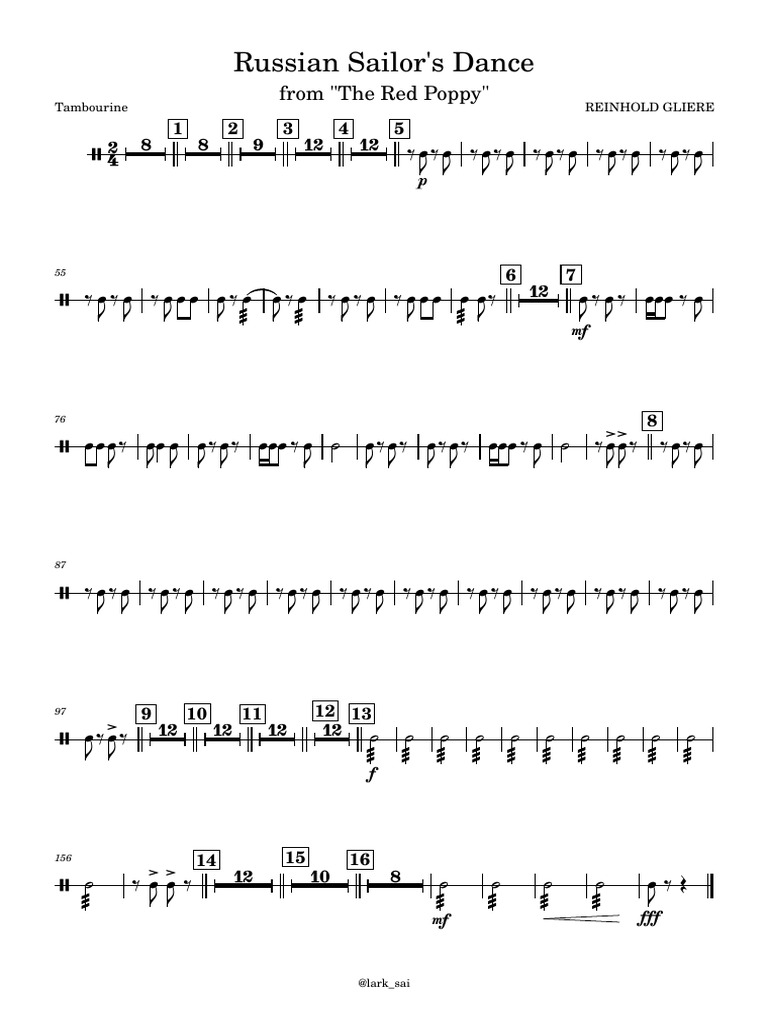 Russian - Sailor's - Dance - Pandereta | PDF
