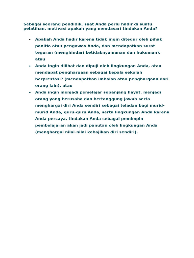 Sebagai Seorang Pendidik | PDF | Karier & Perkembangan | Gaya Hidup